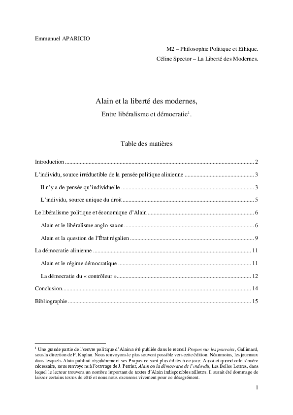 qu'est ce qu'une liberté individuelle