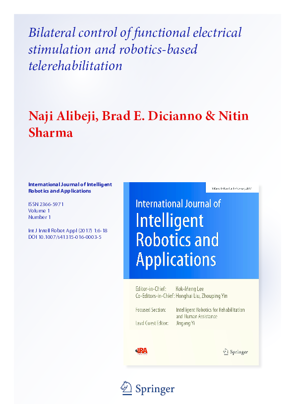 (PDF) Bilateral control of functional electrical stimulation and ...