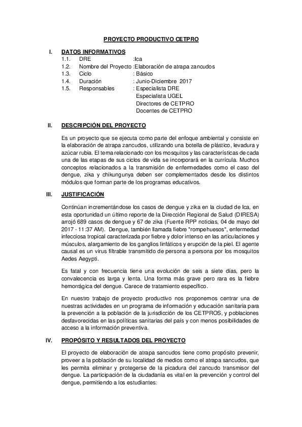 (DOC) PROYECTO PRODUCTIVO CETPRO