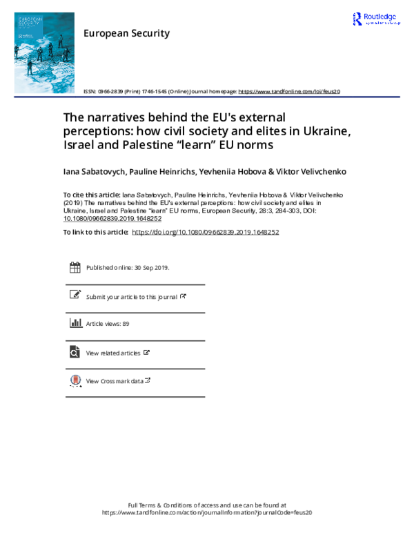 (PDF) The narratives behind the EU's external perceptions: how civil ...