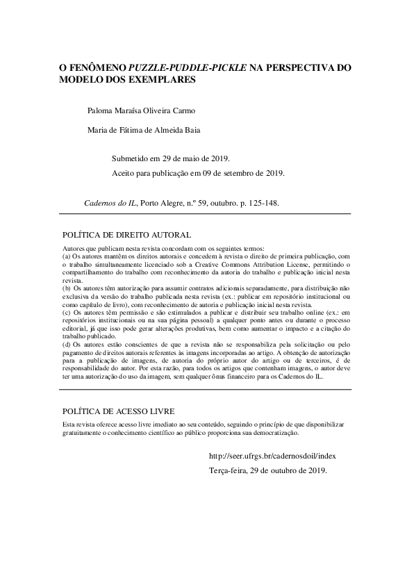 (PDF) O FENÔMENO PUZZLE-PUDDLE-PICKLE NA PERSPECTIVA DO MODELO DOS ...