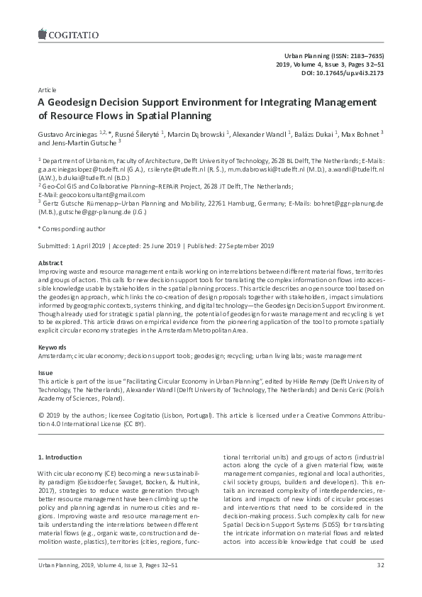 (PDF) A Geodesign Decision Support Environment for Integrating ...