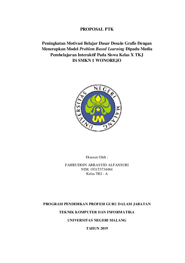 (DOC) CONTOH Proposal-PTK