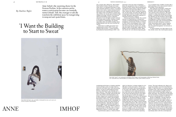 (PDF) " I wann the building to start to sweat", Anne Imhoff im ...