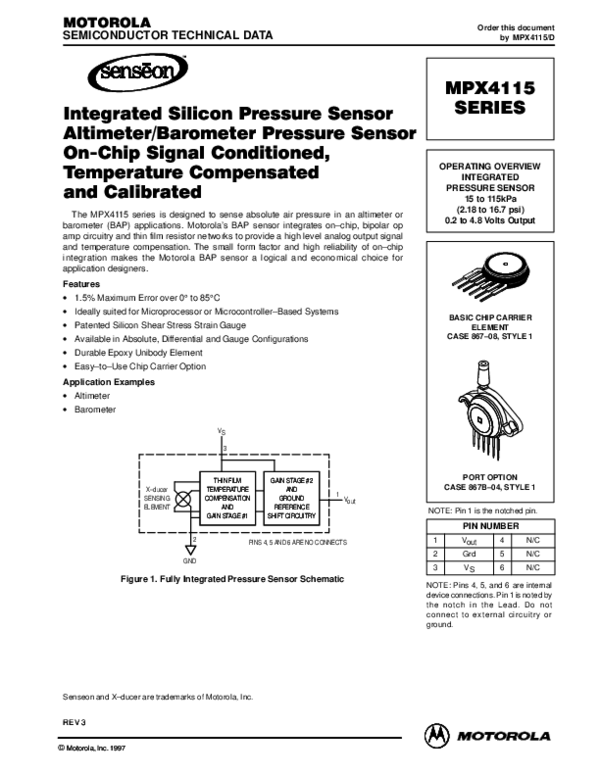 (PDF) Motorola Sensor Device Data