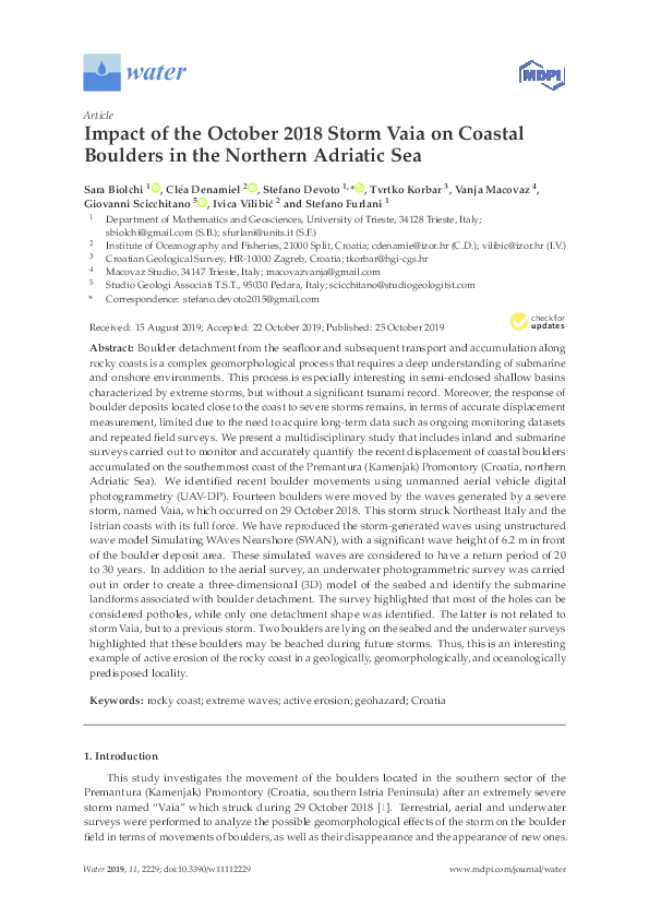 (PDF) Impact of the October 2018 Storm Vaia on Coastal Boulders in the ...