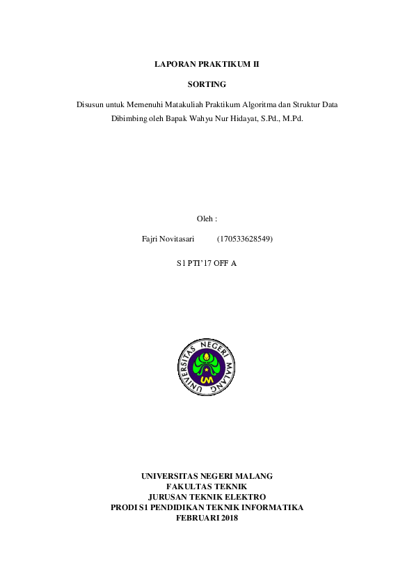 (PDF) LAPORAN ASD 2 SORTING