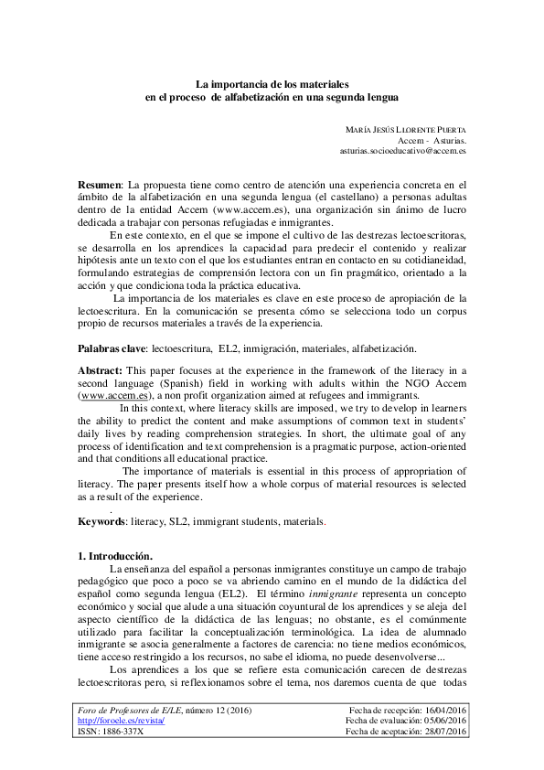 (PDF) La importancia de los materiales en el proceso de alfabetización ...