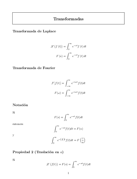 (PDF) Transformadas Transformada de Laplace