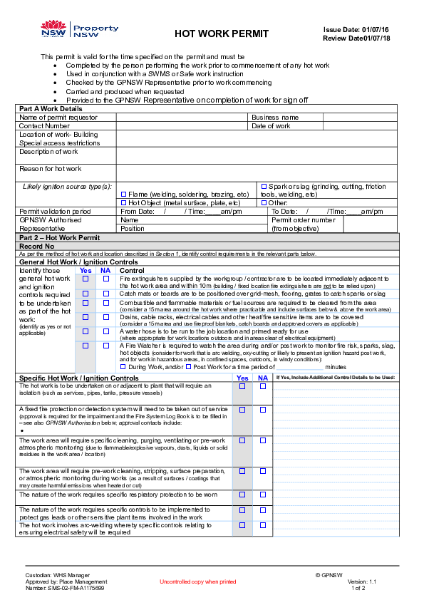 (DOC) ATT 3 Hot Works Permit