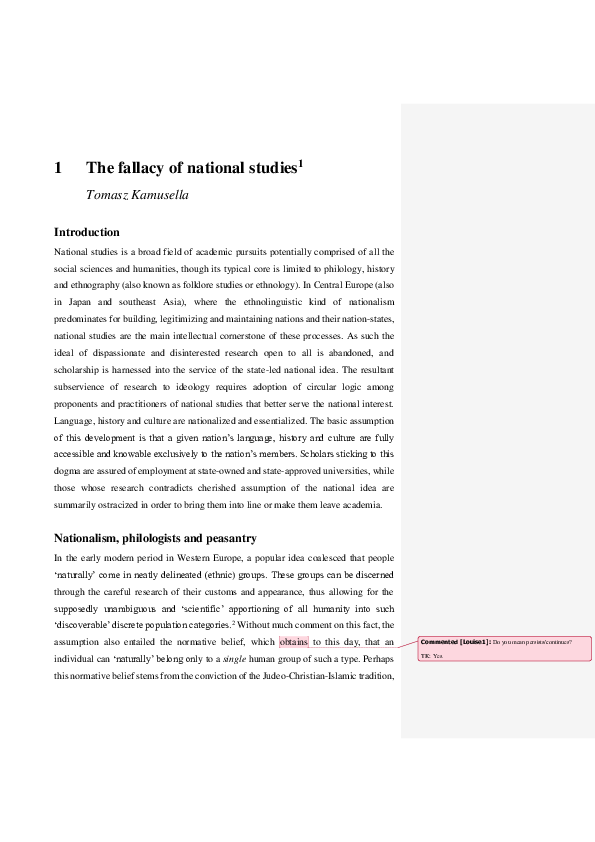 (DOC) The fallacy of national studies. 2019. In: Jan Fellerer, Robert ...