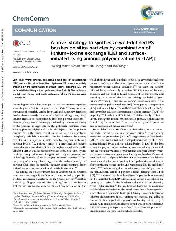 (PDF) Chem. Commun. 2015, 51, 5921-5924. | 嘉康 闵 - Academia.edu