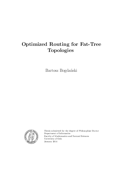 (PDF) Optimized Routing for Fat-Tree Topologies