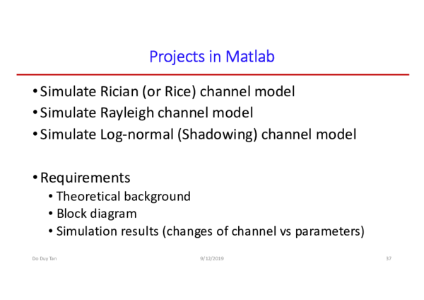 (PDF) PROJECT Channel Modelling in MATLAB