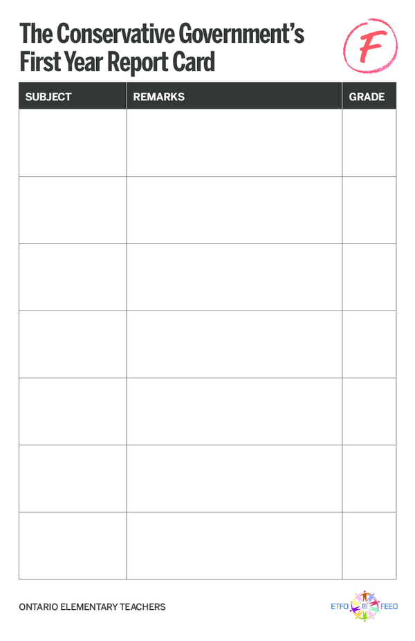 (PDF) The Conservative Government's First Year Report Card ReMARKS ...