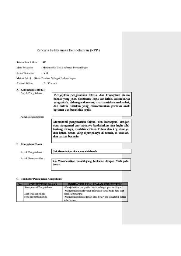 (DOC) Contoh Rencana Pelaksanaan Pembelajaran HOTS