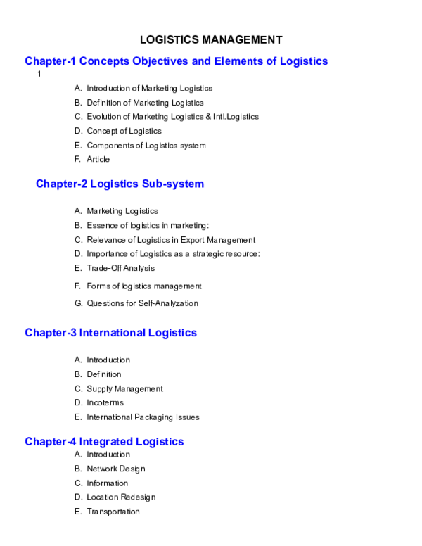 (DOC) LOGISTICS-MANAGEMENT handout