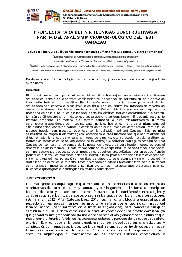 (PDF) Propuesta para definir técnicas constructivas a partir del ...