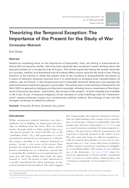 (PDF) Theorizing the Temporal Exception: The Importance of the Present ...