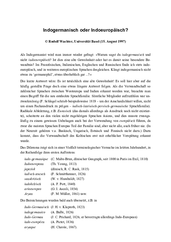 (PDF) Indogermanisch oder Indoeuropäisch
