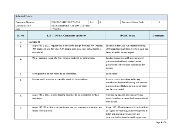 (DOC) DESIGN REPORT FOR BOX CULVERT