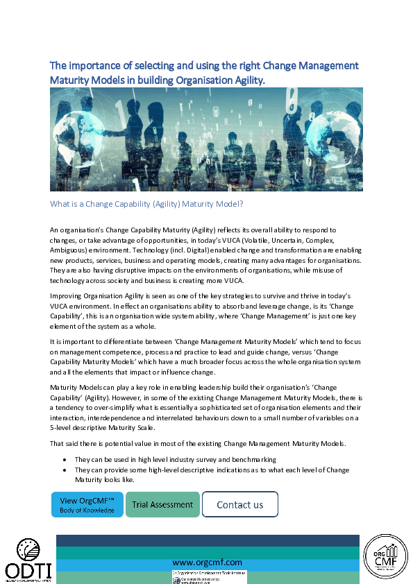 (PDF) The importance of selecting and using the right Change Management ...