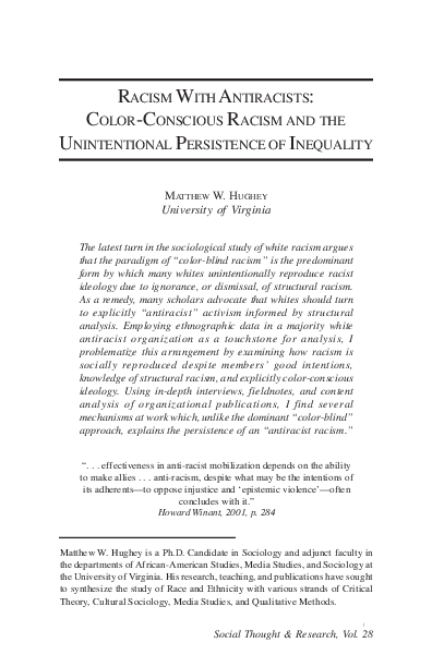 (PDF) Racism With Antiracists
