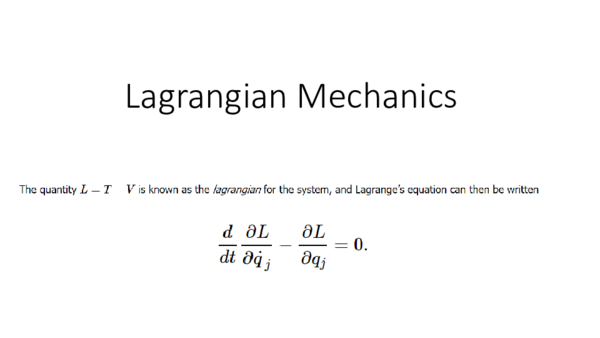(PPT) Lagrangian Mechanics