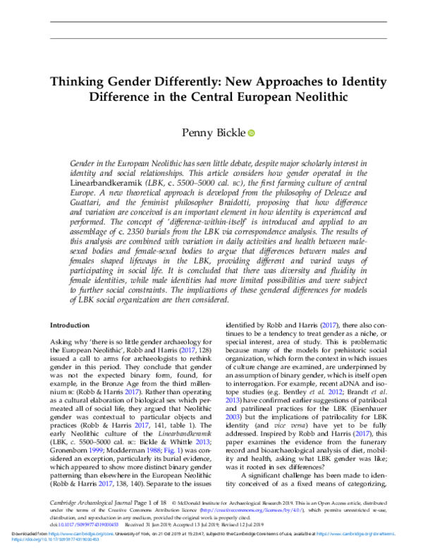 (PDF) Thinking Gender Differently: New Approaches to Identity ...