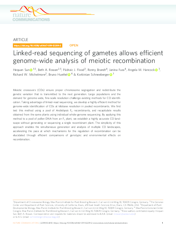 (PDF) Linked-read sequencing of gametes allows efficient genome-wide ...