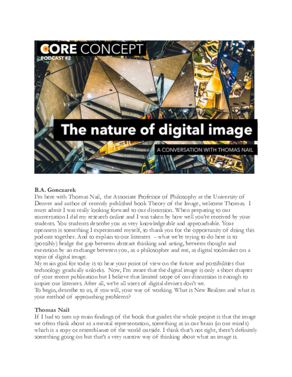 (PDF) The Nature of the Digital Image: A Conversation with Thomas Nail