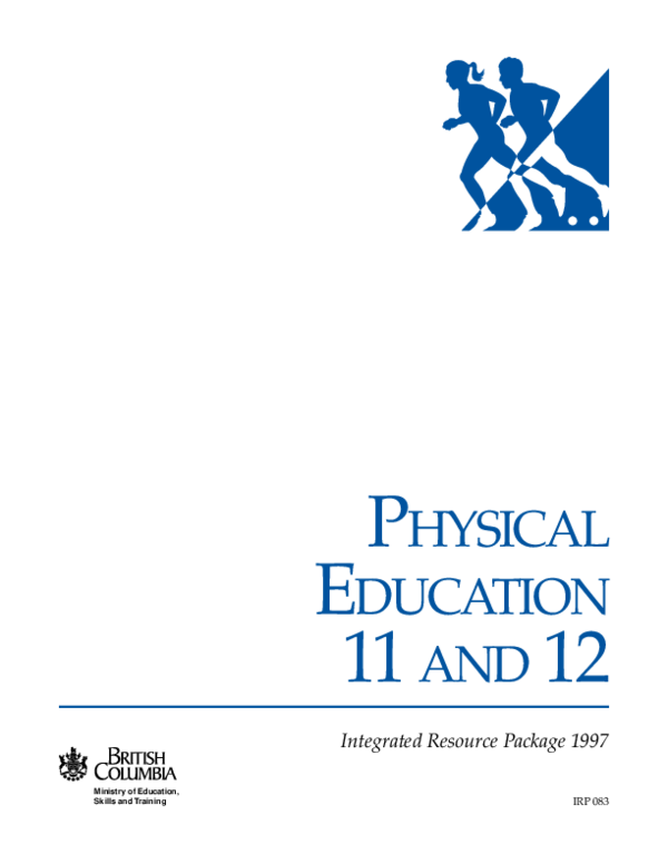 (PDF) PHYSICAL EDUCATION 11 AND 12 Integrated Resource Package 1997 ...