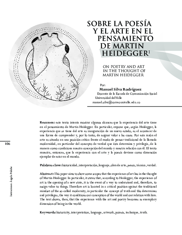 (PDF) SOBRE LA POESÍA Y EL ARTE EN EL PENSAMIENTO DE MARTIN HEIDEGGER