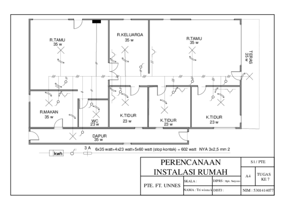 (DOC) Teknik Gambar Listrik - Instalasi Listrik Rumah