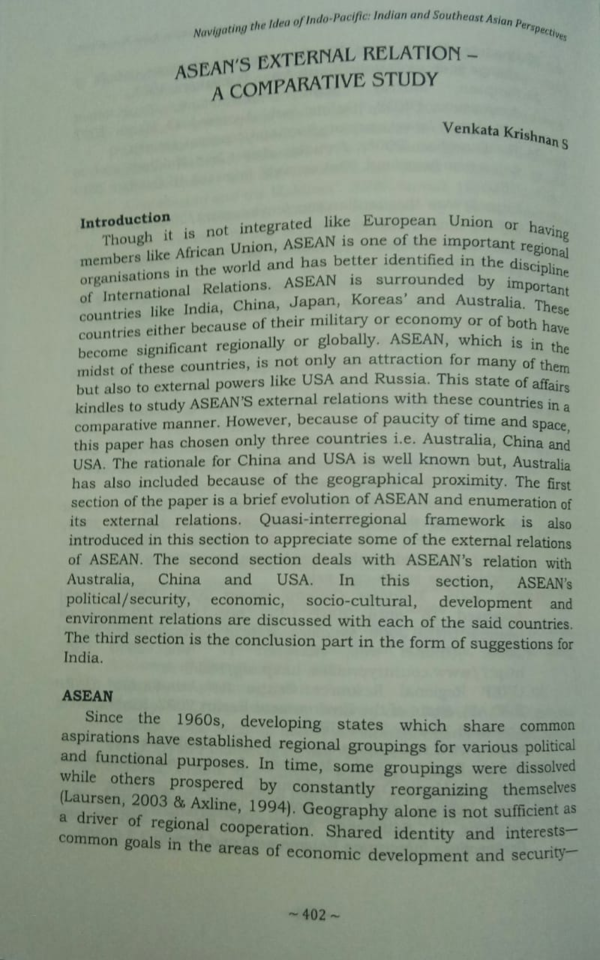 (PDF) ASEAN'S External Relations - A Comparative Study