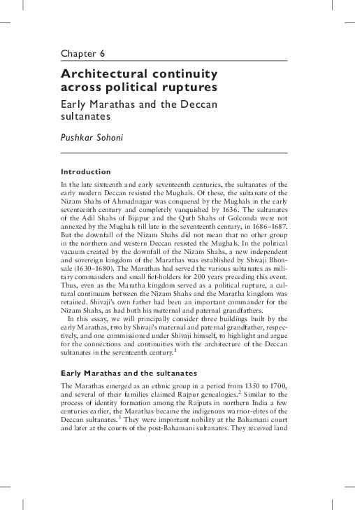 (PDF) Imbrication and Implication: Early Maratha Architecture and the ...