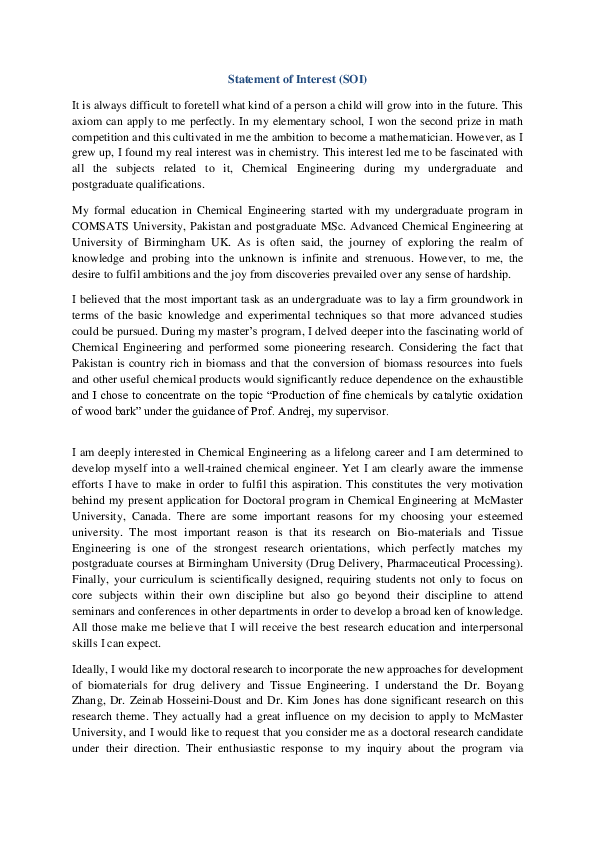 (DOC) Statement of Interest (SOI
