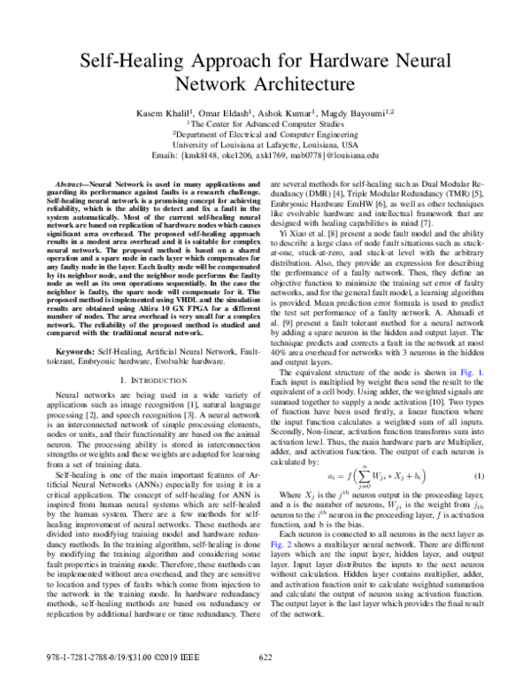 (PDF) Self-Healing Approach for Hardware Neural Network Architecture