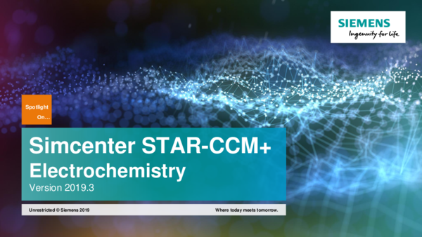 (PDF) STAR-CCM+ Electrochemistry Spotlight On