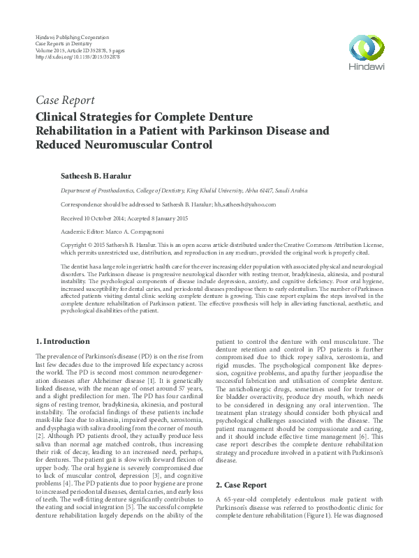 (PDF) Case Report Clinical Strategies for Complete Denture ...