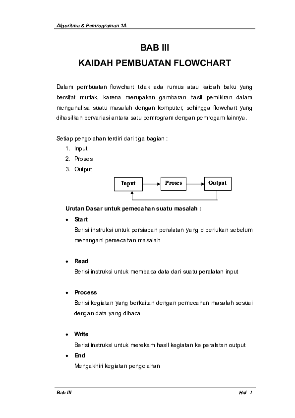 (DOC) BAB III KAIDAH PEMBUATAN FLOWCHART
