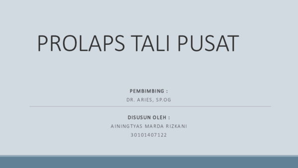 (PPT) PROLAPS FUNIKULI dr. Aries