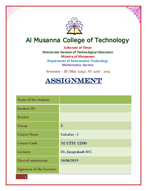 (PDF) Al Musanna College of Technology | 77 00 - Academia.edu