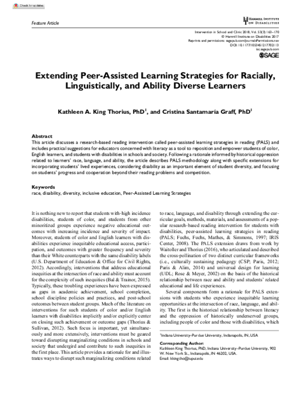 (PDF) Thorius, K. A. K., & Santamaría Graff, C. (2017). Repositioning ...