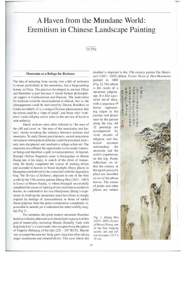 (PDF) A Haven from the Mundane World: Eremitism in Chinese Landscape ...