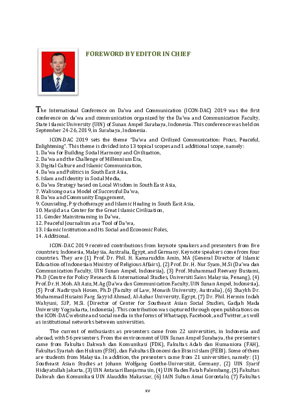 (PDF) Foreword by Editor in Chief | Proceedings of International ...