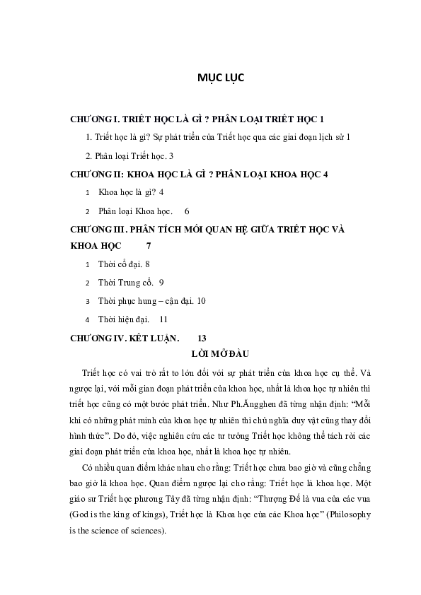 (DOC) Doc phan tich moi quan he giua triet hoc va khoa hoc tu nhien