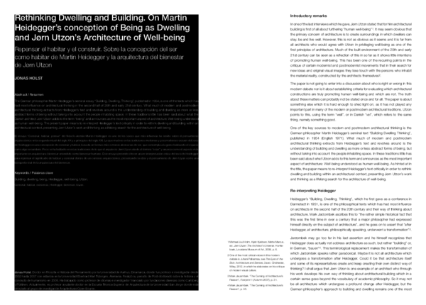 (PDF) Rethinking Dwelling and Building: On Martin Heideggers Conception ...