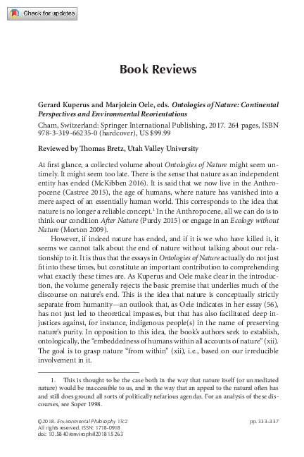 (PDF) Bretz - Review of Ontologies of nature