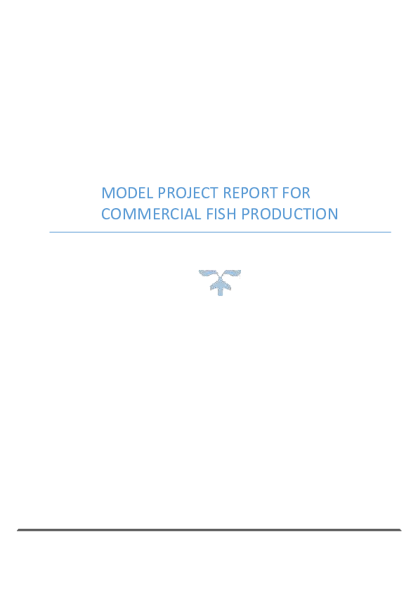 (PDF) MODEL PROJECT REPORT FOR COMMERCIAL FISH PRODUCTION